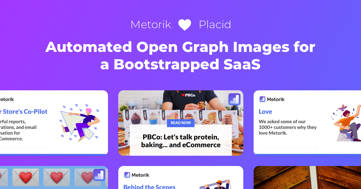 Metorik: Automated Open Graph images for a bootstrapped SaaS - Placid.app - Placid.app