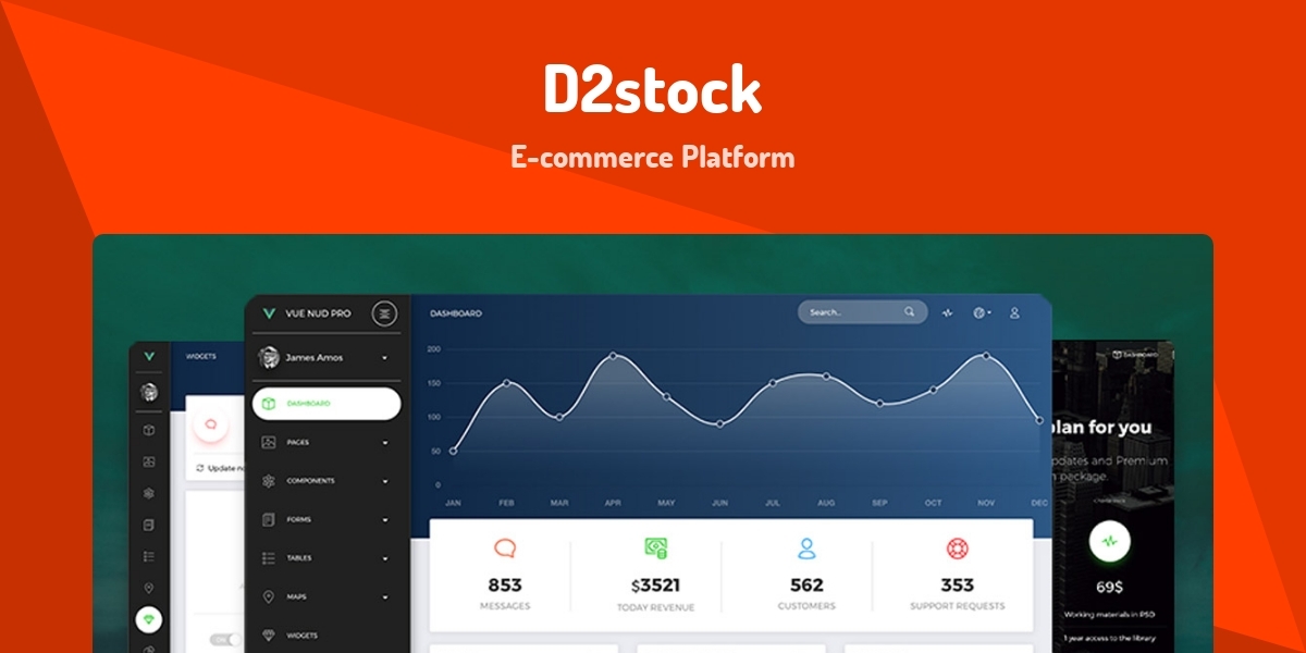 D2stock - E-commerce Platform - Made with Svelte
